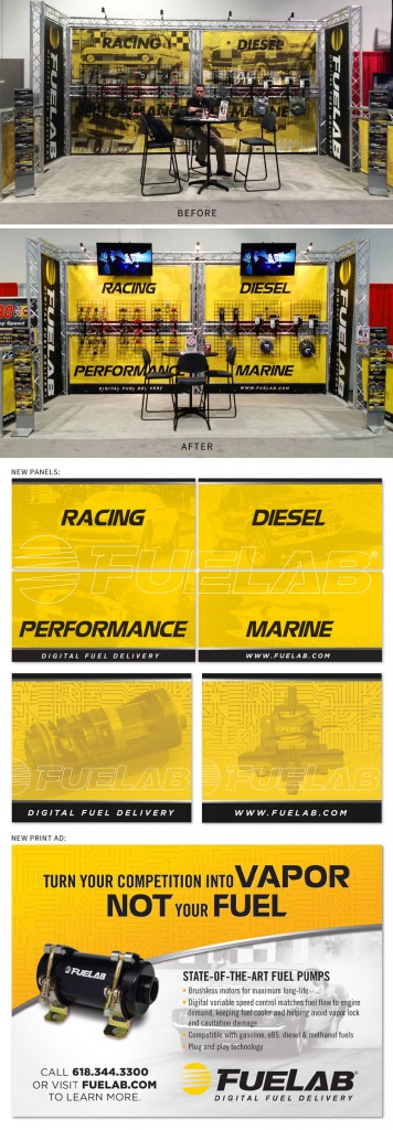 Trade Show Graphics for FUELAB designed by Visual Lure