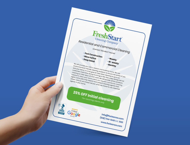 Fresh Start Cleaning Company Branding & Design by Visual Lure