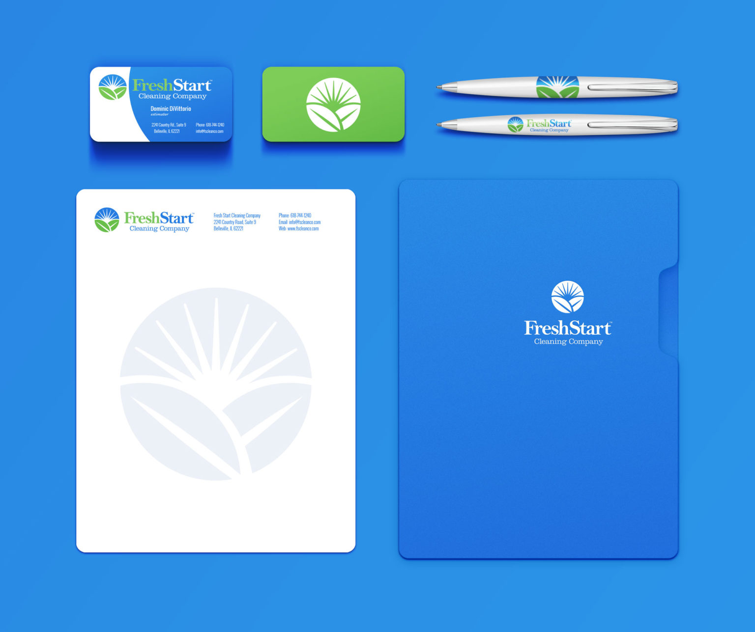 Fresh Start Cleaning Company Branding & Design by Visual Lure