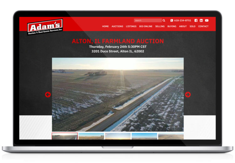 Fully Custom WordPress Web Design for Adam's Auctions