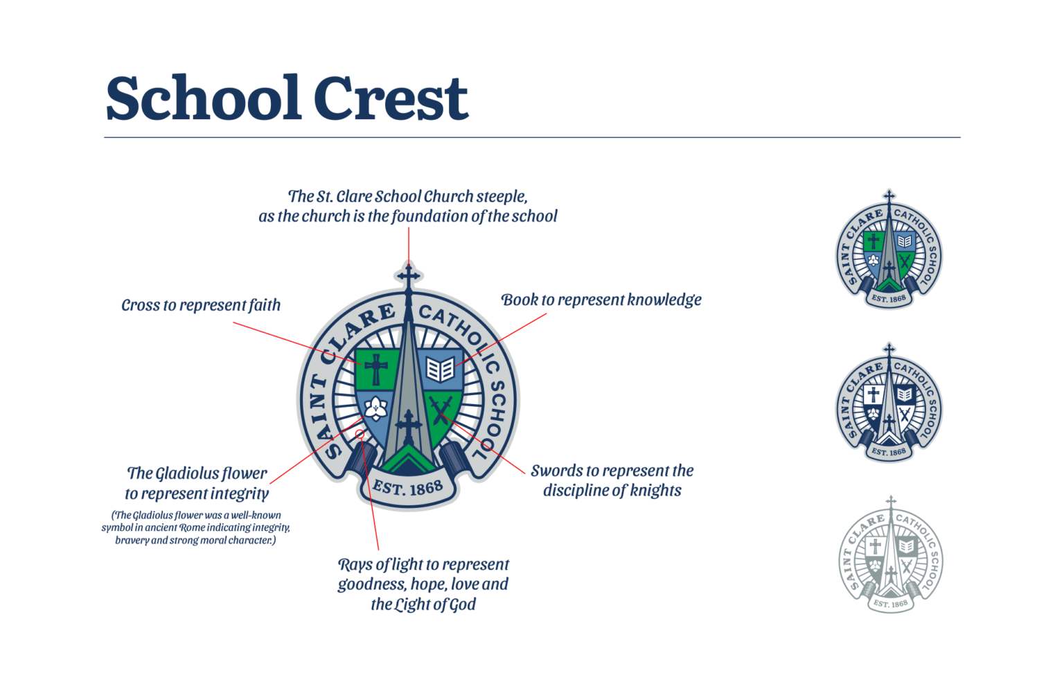Private School Rebrand - Logos, Identity System + Design Apparel